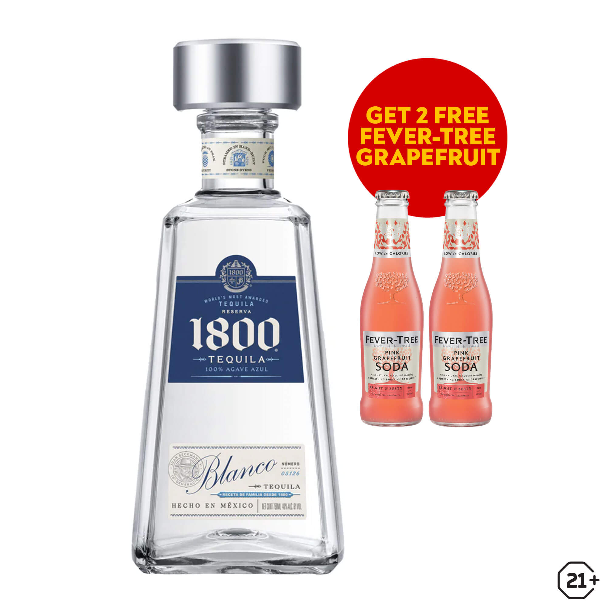 Get 1800 Silver Tequila 750ml at Minuman.com | Free Shipping
