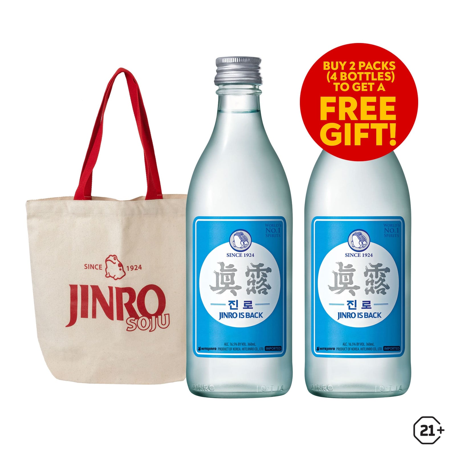 Jinro Is Back Soju - 360ml - 2btls